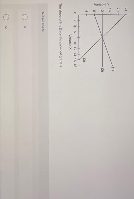 Solved The slope of line (2) on the provided graph is | Chegg.com