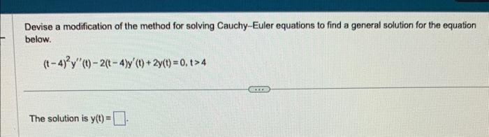 Solved Devise a modification of the method for solving | Chegg.com