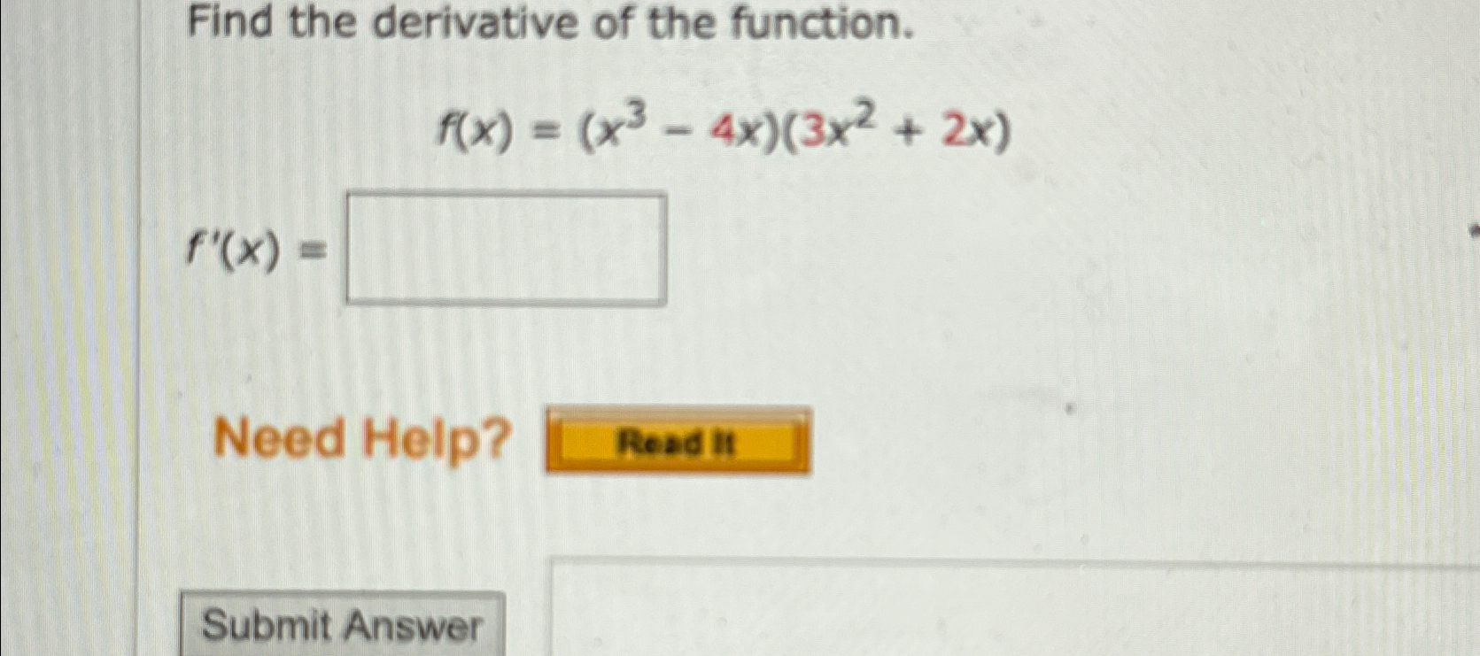 Solved Find the derivative of the | Chegg.com