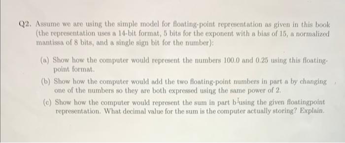 Solved Q2. Assume we are using the simple model for | Chegg.com