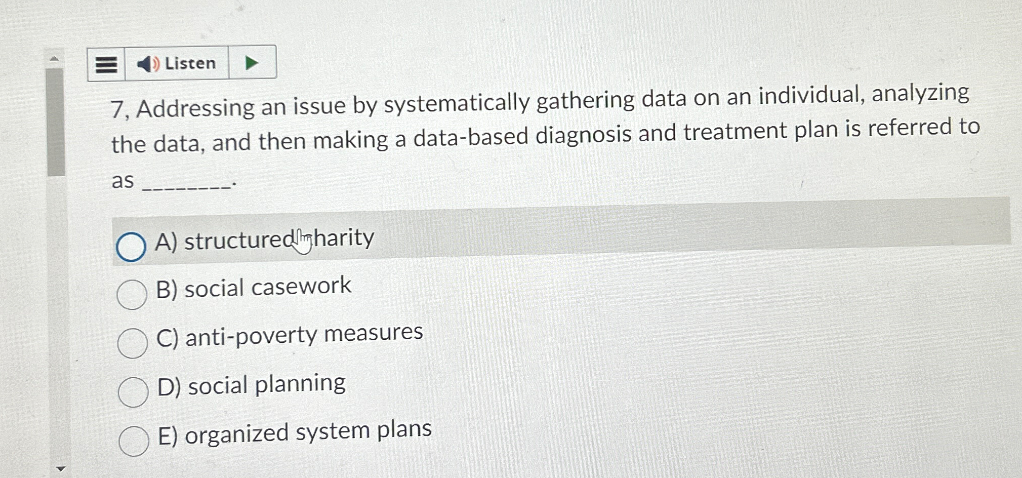 Solved Listen7, ﻿Addressing an issue by systematically | Chegg.com