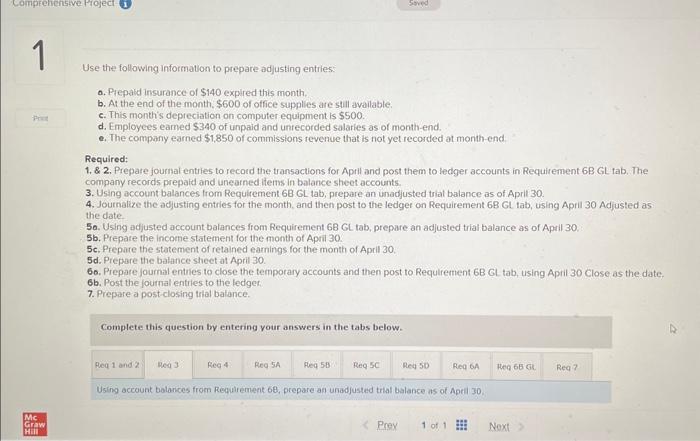 Solved Problem 3-5A (Algo) Applying the accounting cycle LO | Chegg.com