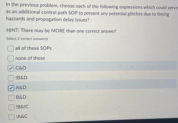 Solved Minimize the following SOP and then choose the | Chegg.com