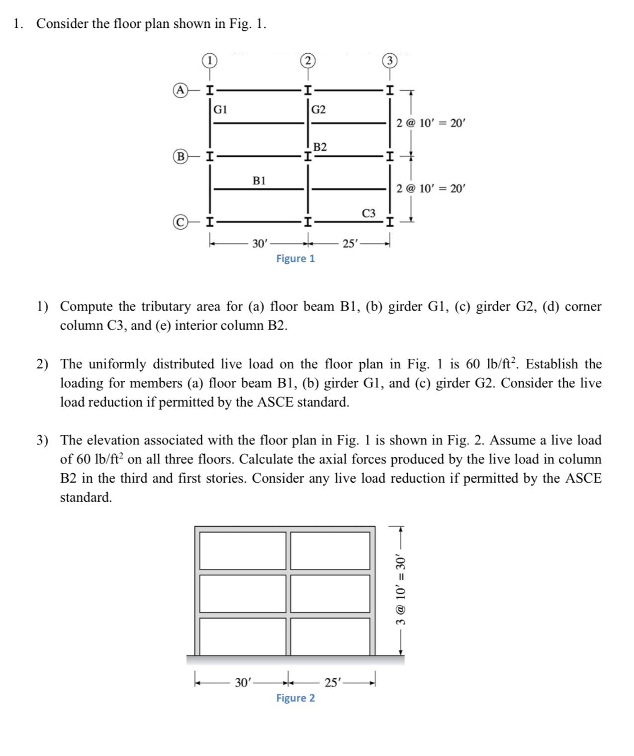 Solved Consider the floor plan shown in Fig. 1.Compute the | Chegg.com