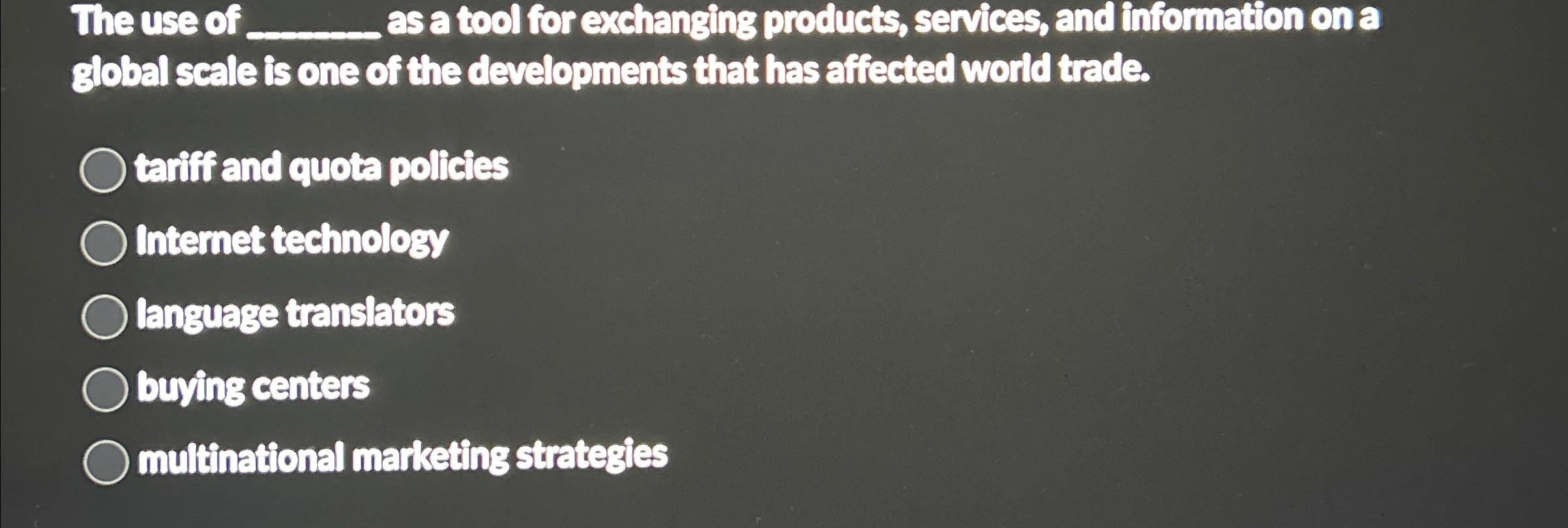 Solved The use of q, ﻿as a tool for exchanging products, | Chegg.com