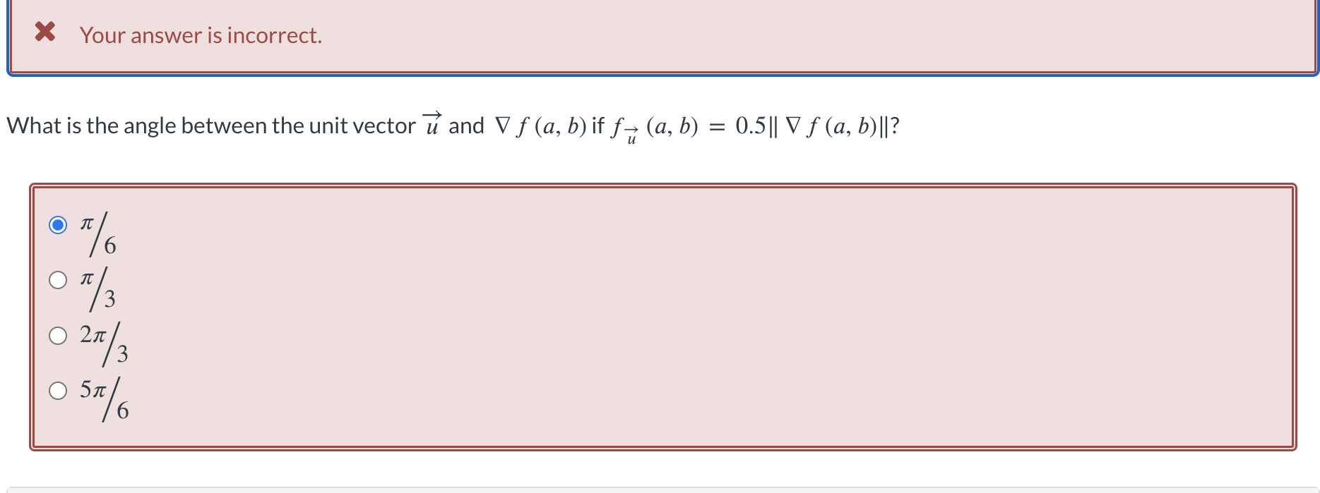 Solved What is the angle between the unit vector vec(u) ﻿and | Chegg.com