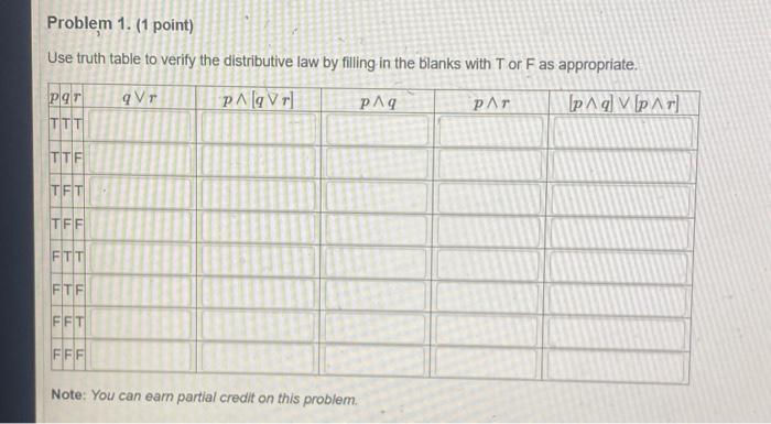 Solved Use truth table to verify the distributive law by | Chegg.com
