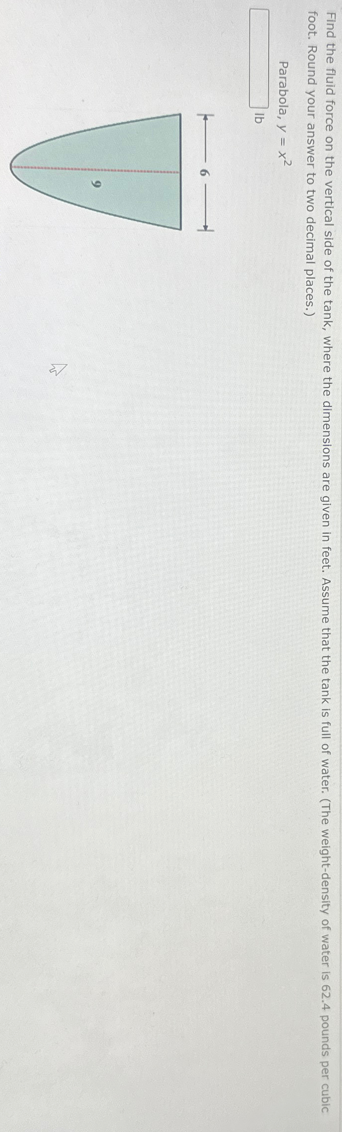 Solved Find the fluid force on the vertical side of the | Chegg.com