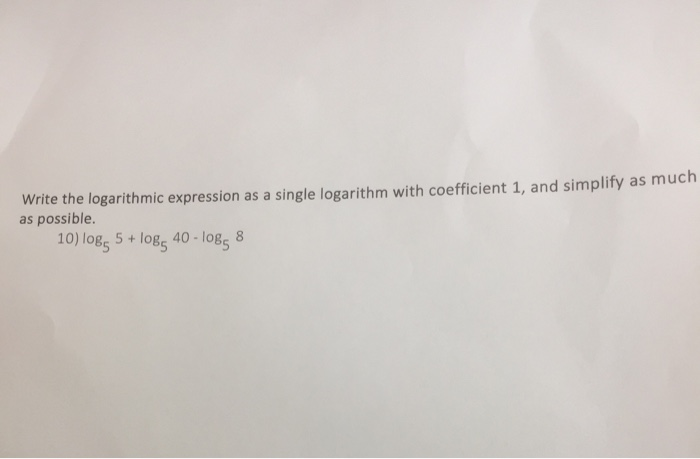 Solved Write the logarithmic expression as a single | Chegg.com