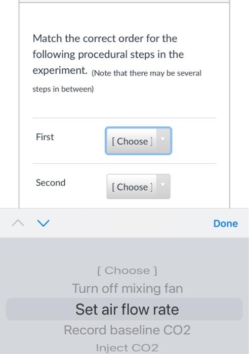 Match the correct order for the following procedural | Chegg.com