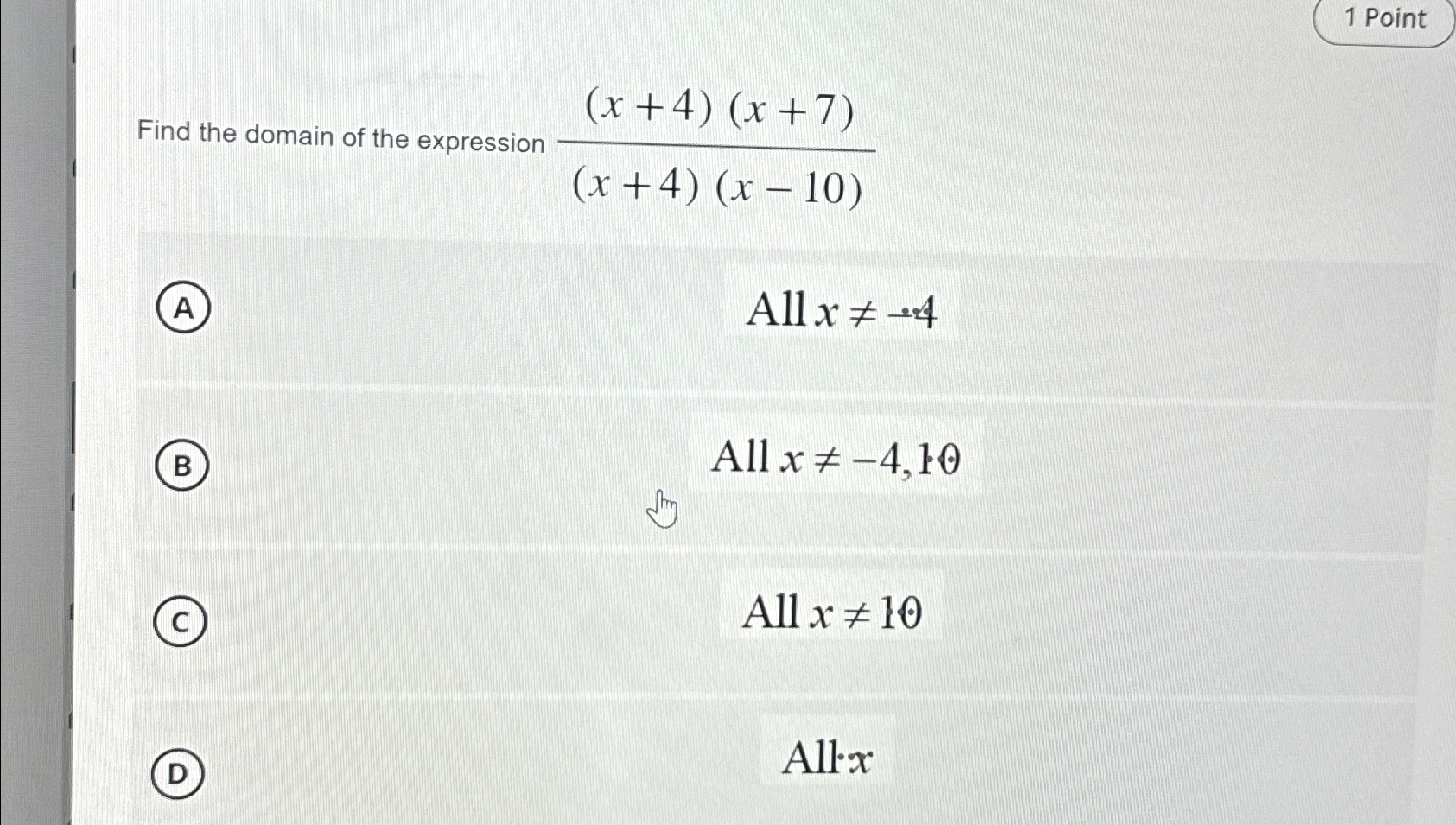 Solved Find the domain of the expression | Chegg.com