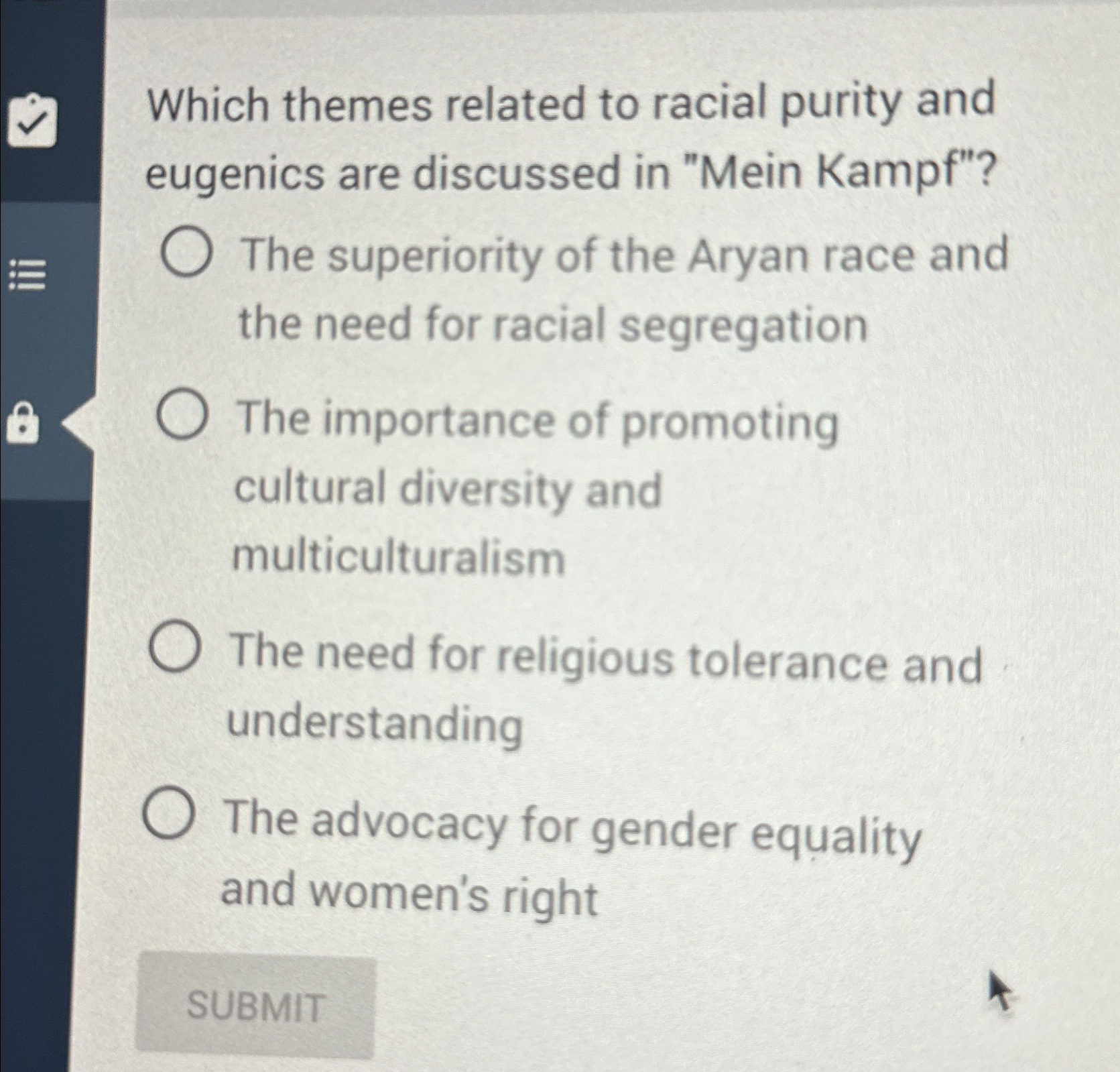 Solved Which themes related to racial purity and eugenics | Chegg.com
