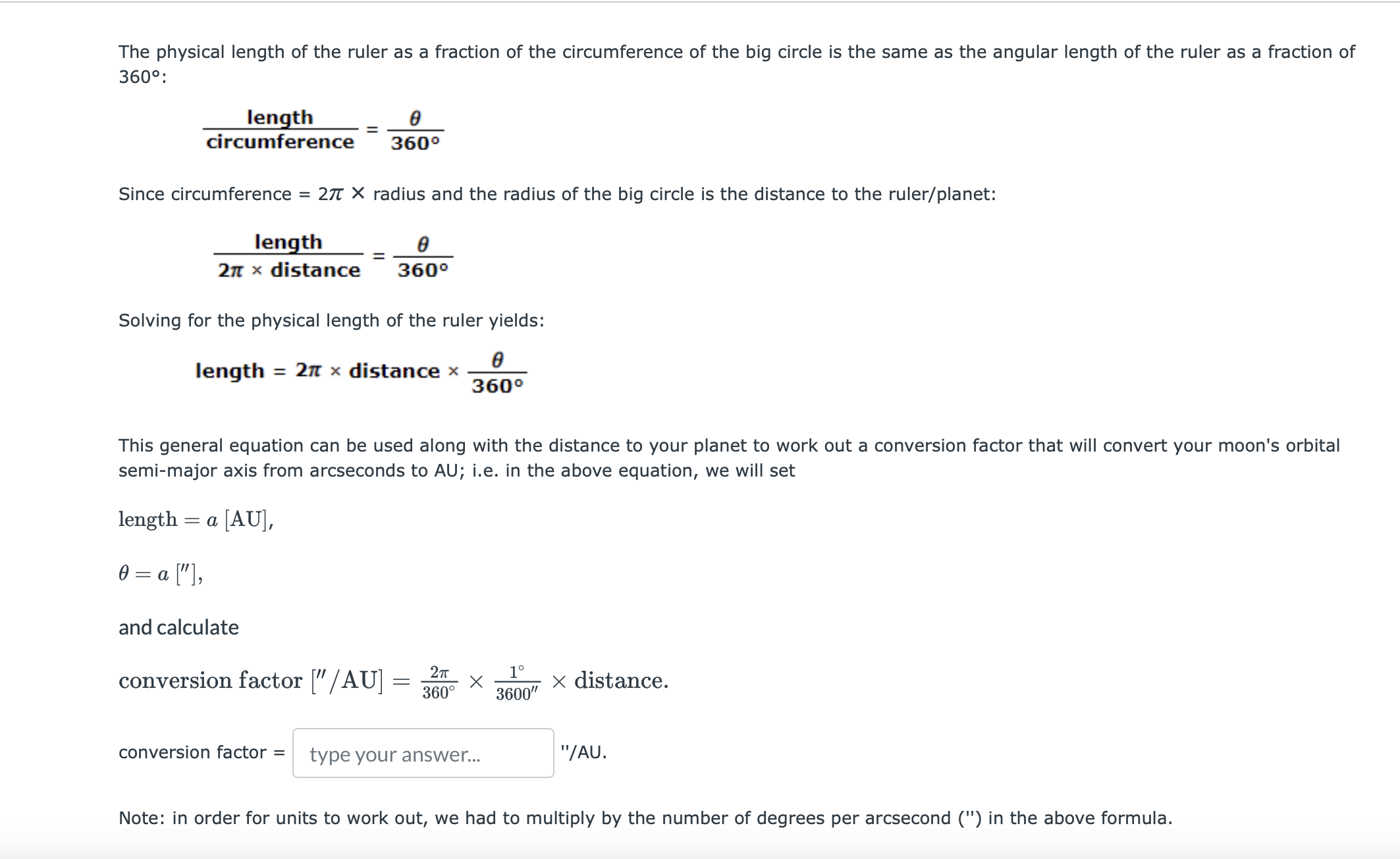 Solved The physical length of the ruler as a fraction of the | Chegg.com
