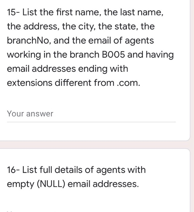 Solved Sql Data Manipulation Just Provide The Sql Statements