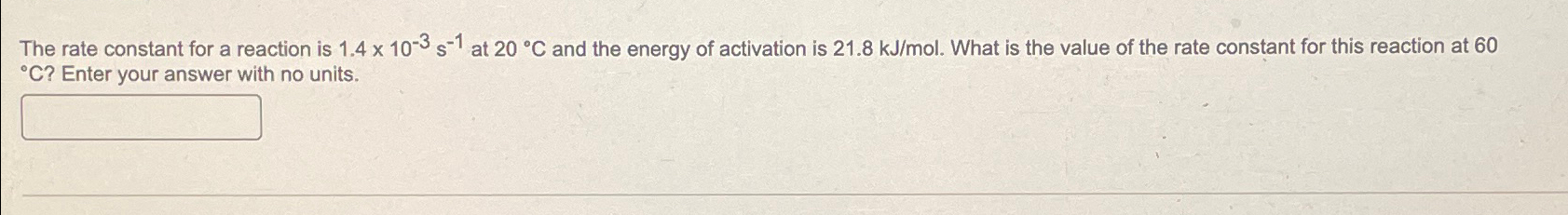 Solved The rate constant for a reaction is 1.4×10-3s-1 ﻿at | Chegg.com