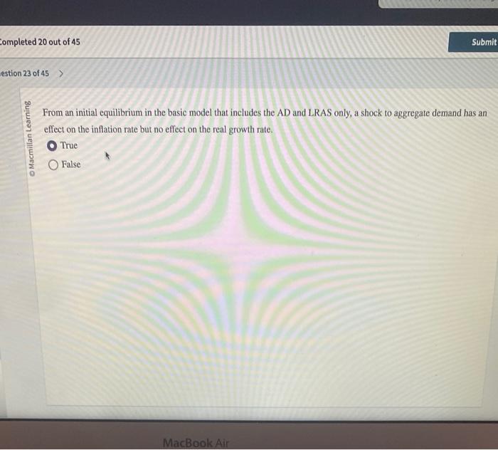 [Solved]: From an initial equilibrium in the basic model th