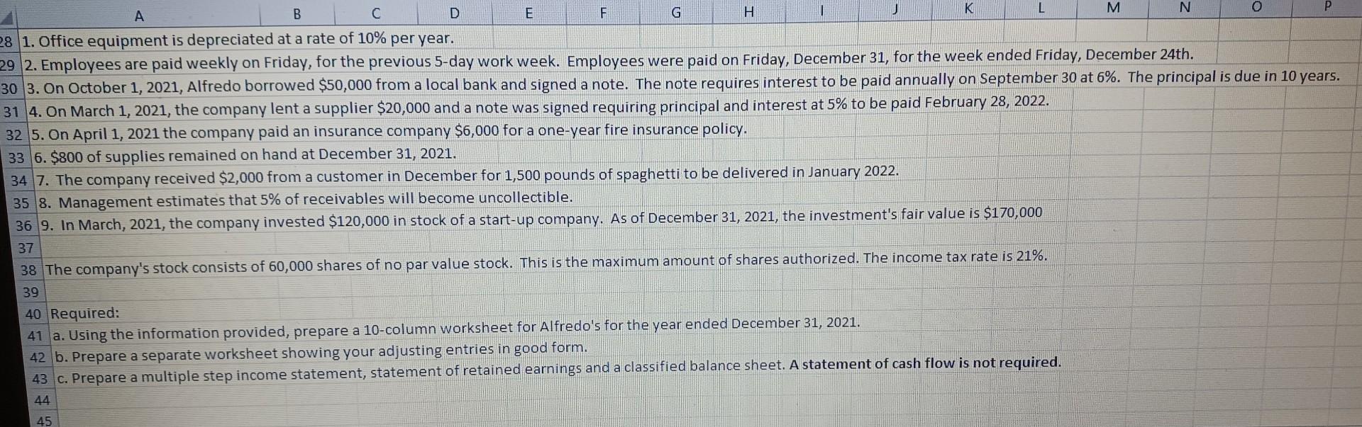 Solved 27 Information necessary to prepare the year-end | Chegg.com