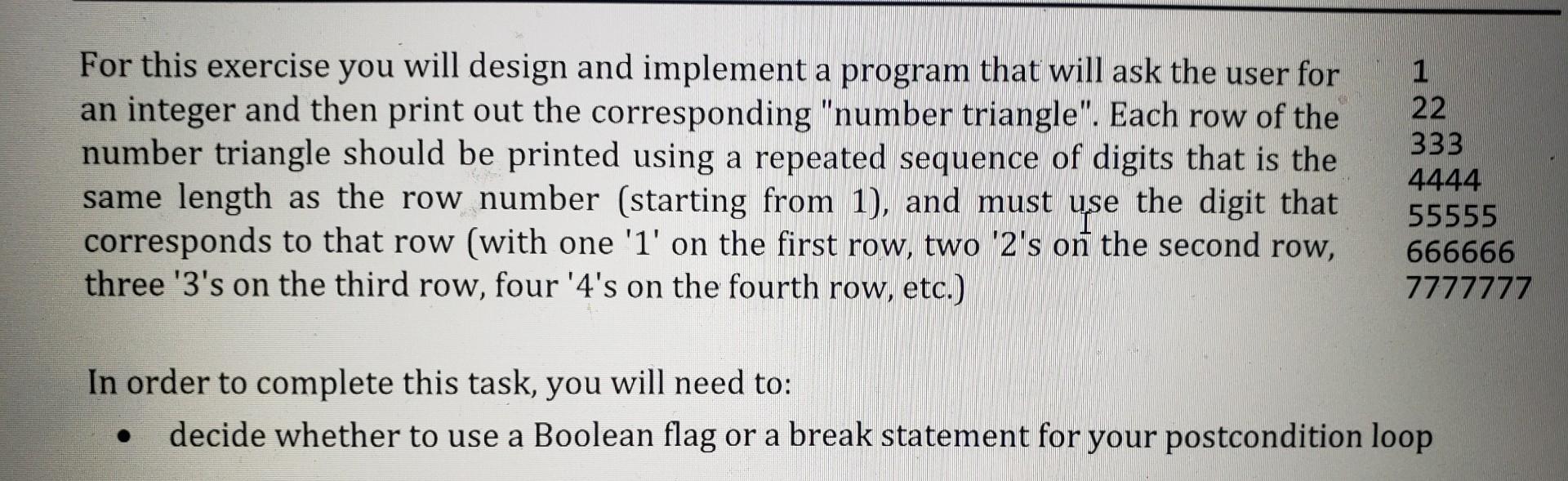 Solved For this exercise you will design and implement a | Chegg.com