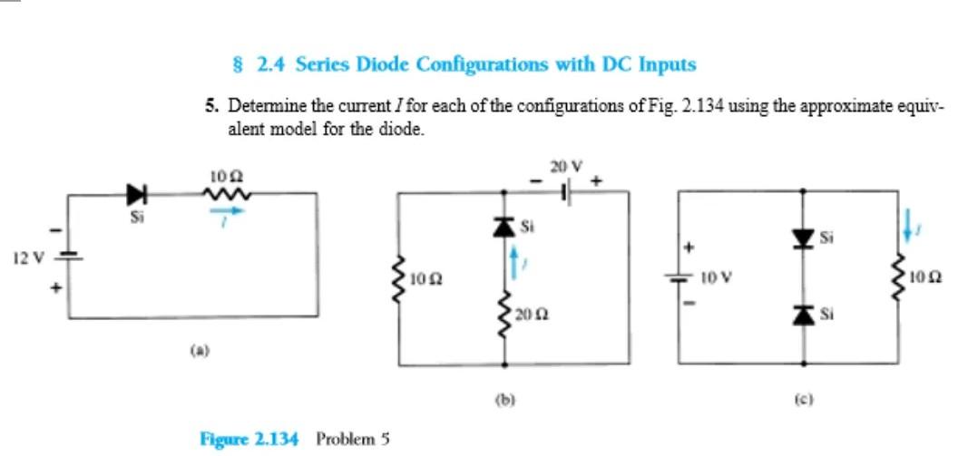 Solved § 2.4 Series Diode Configurations with DC Inputs 5. | Chegg.com