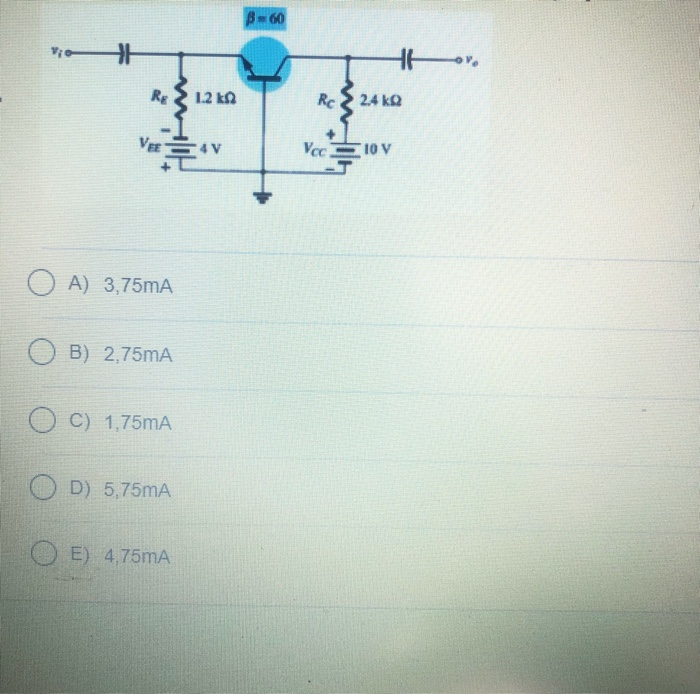 Solved Calculate the IB current value in the circuit given | Chegg.com