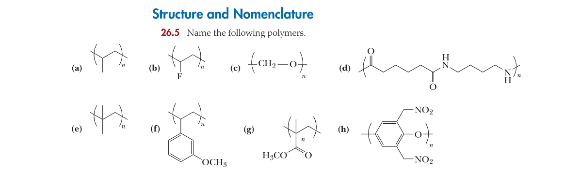 Solved Structure and Nomenclature26.5 ﻿Name the following | Chegg.com
