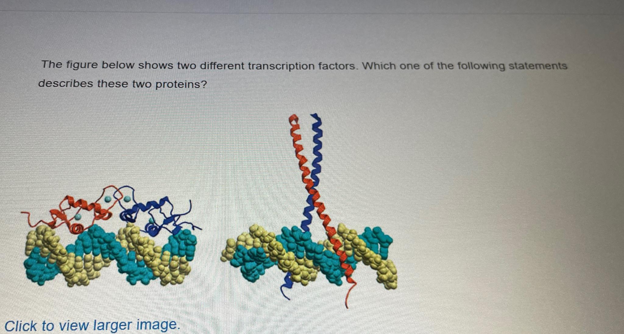 Solved The figure below shows two different transcription | Chegg.com