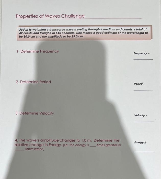 Solved Properties of Waves Challenge Jadyn is watching a | Chegg.com