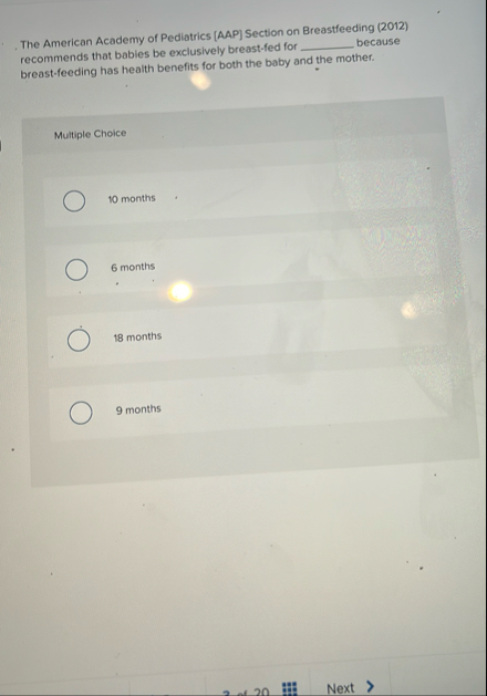 Solved The American Academy of Pediatrics [AAP] ﻿Section on | Chegg.com