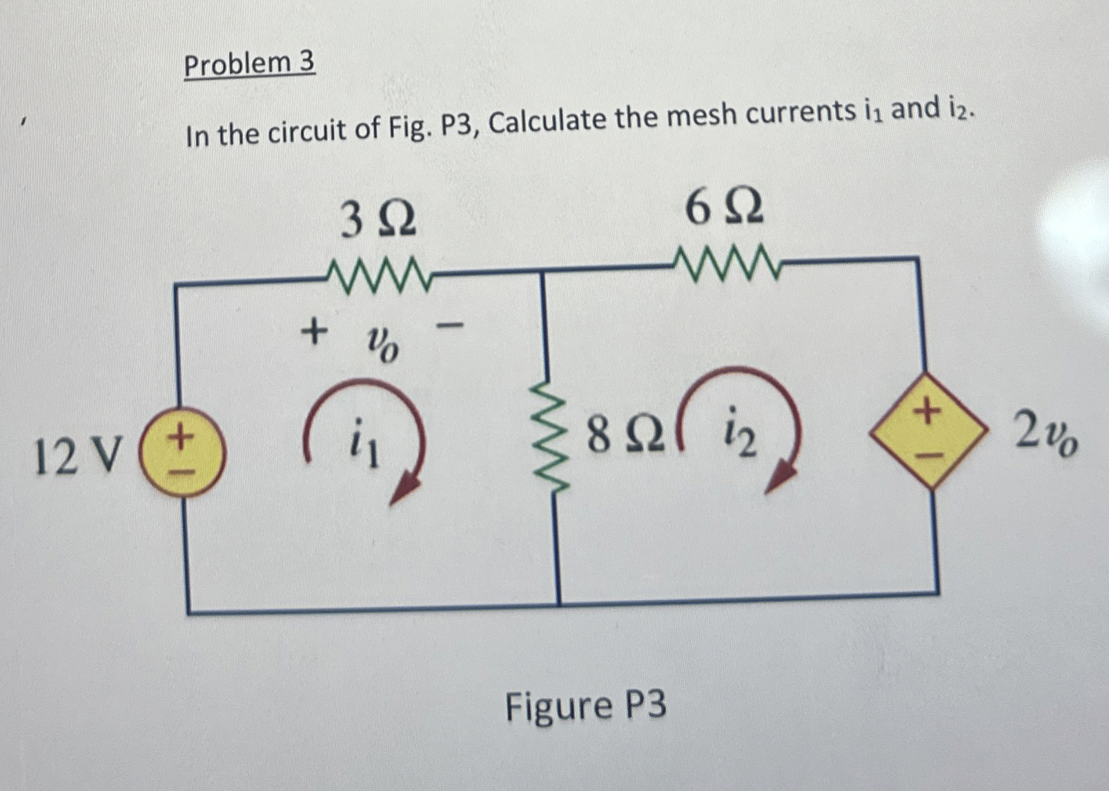 Solved Problem 3In the circuit of Fig. P3, ﻿Calculate the | Chegg.com