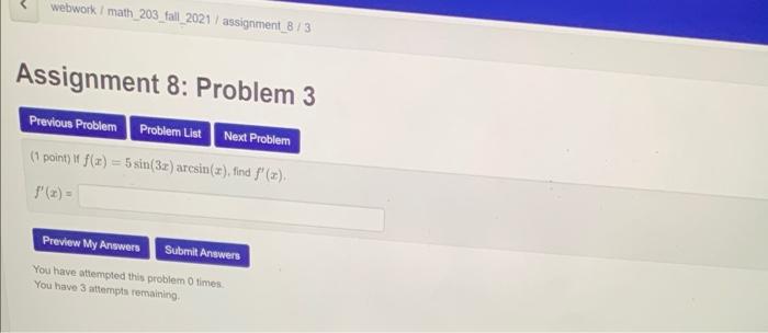 Solved webwork I math_203_fall_2021 / assignment 8/3 | Chegg.com