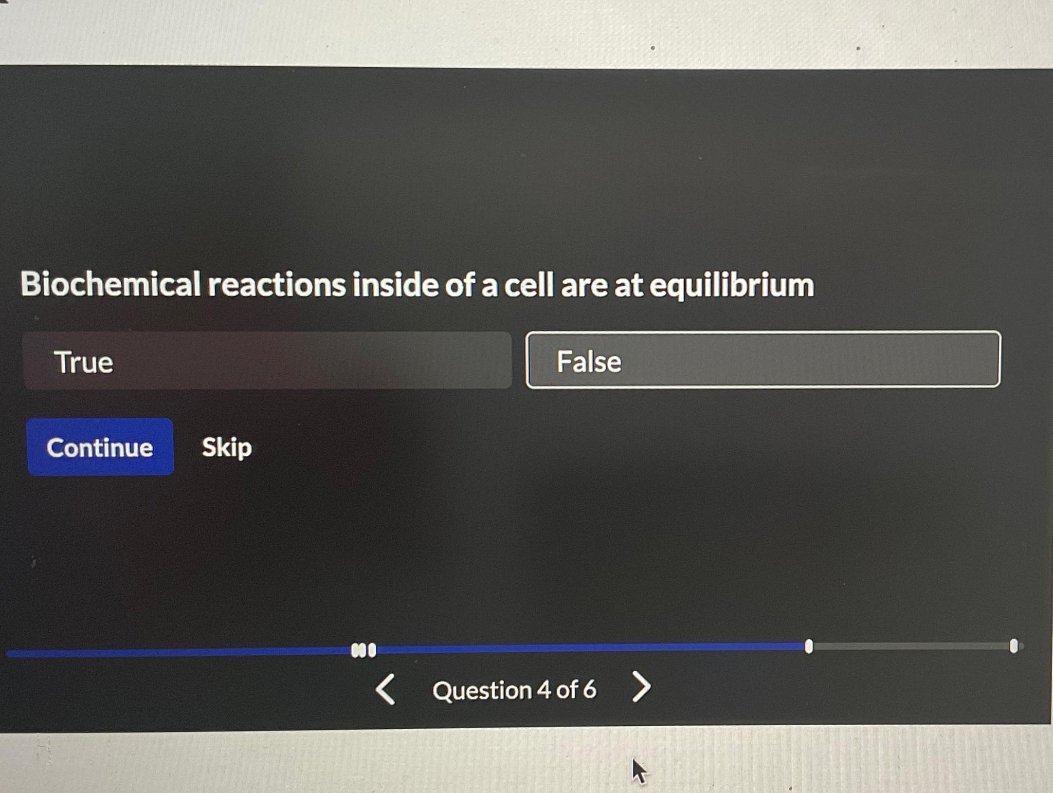 Solved Biochemical reactions inside of a cell are at | Chegg.com