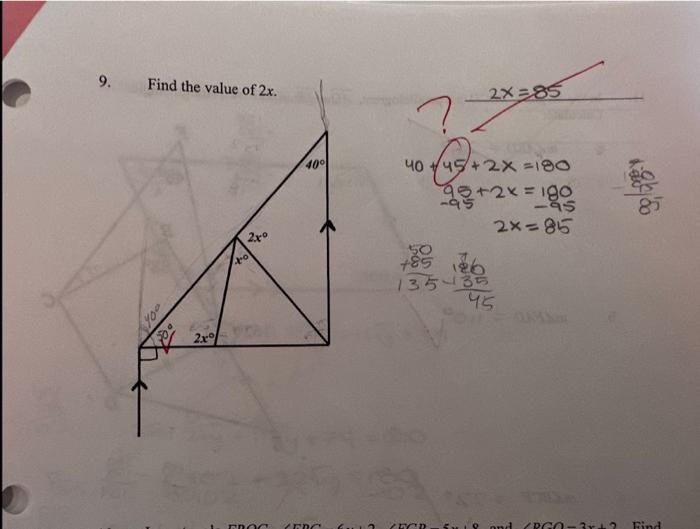 Solved Find the Value of 2x9. Find the value of 2x | Chegg.com