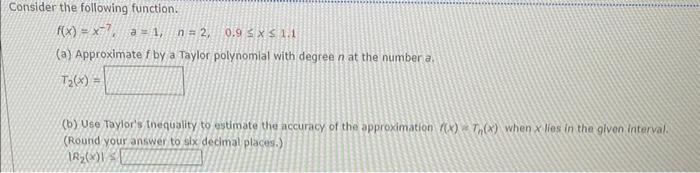 Solved ider the following function. | Chegg.com
