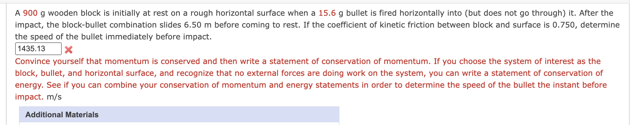 Solved 1. ﻿A 900g ﻿wooden block is initially at rest on a | Chegg.com