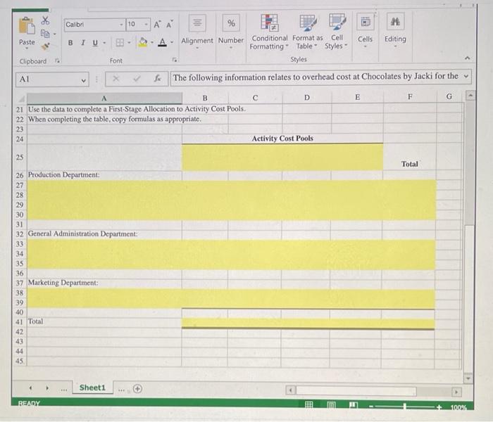 Solved ? First-Stage Allocation to Activity Cost Pools - | Chegg.com