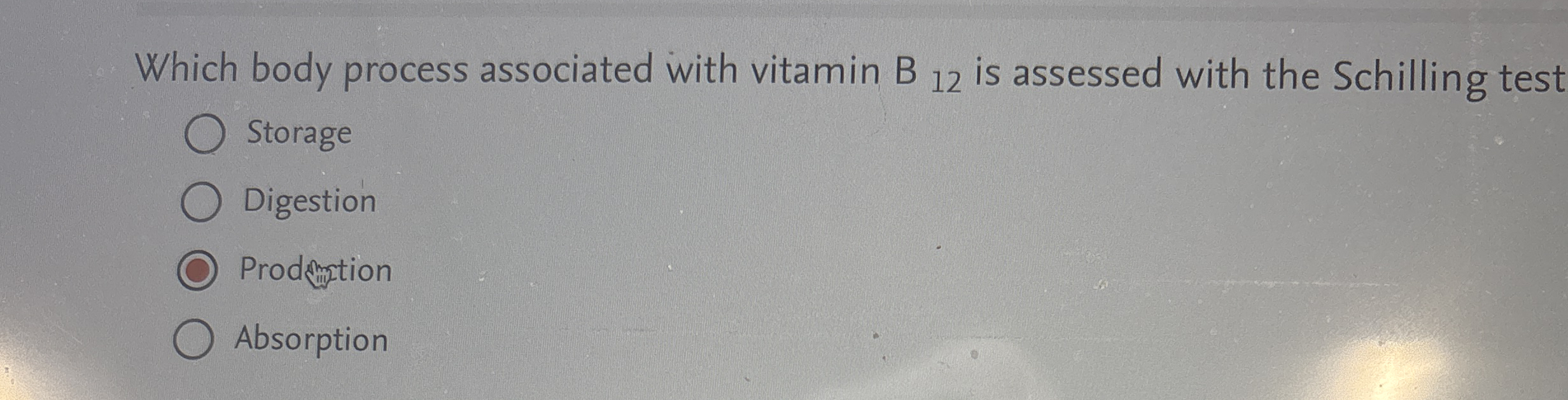 Which body process associated with vitamin B 12 ﻿is | Chegg.com