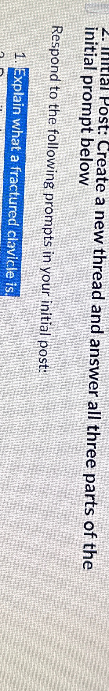 Solved initial prompt: Create a new thread and answer all | Chegg.com