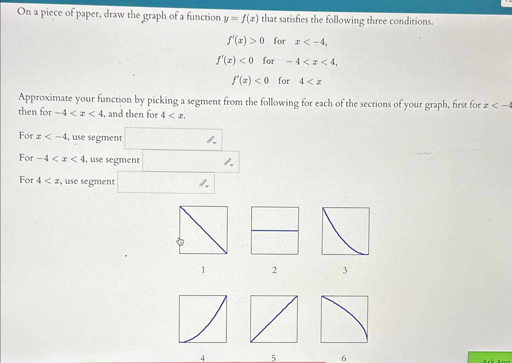 Solved On a piece of paper, draw the graph of a function | Chegg.com