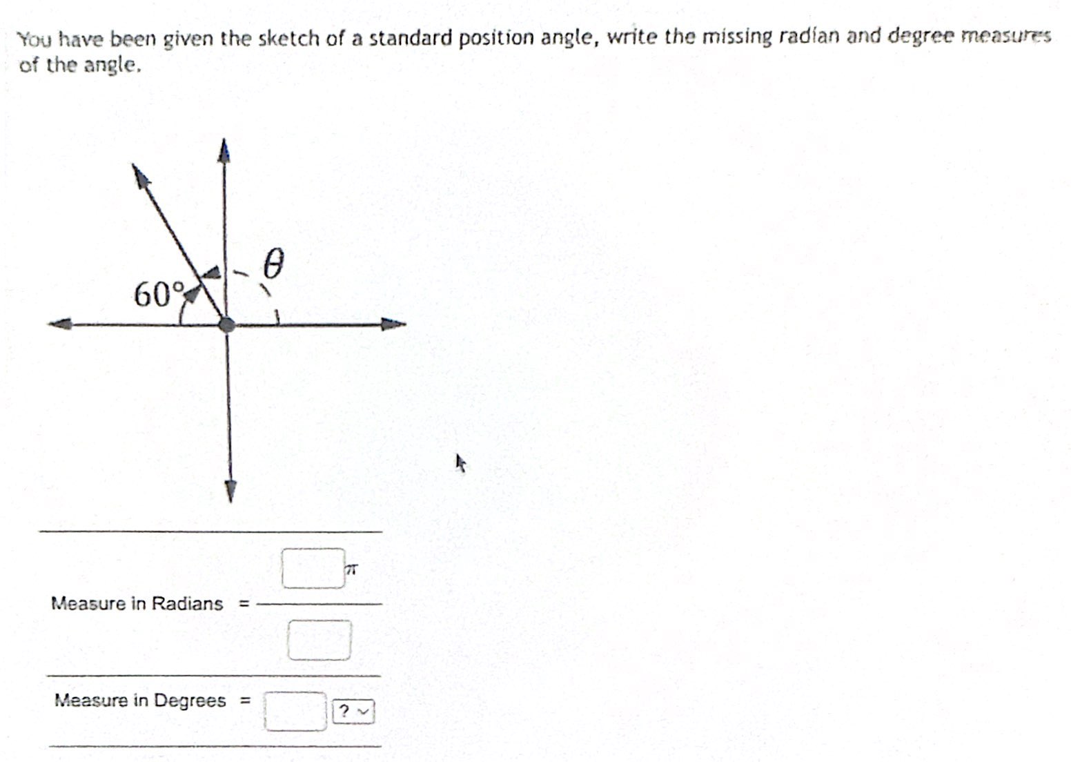 You have been given the sketch of a standard position | Chegg.com