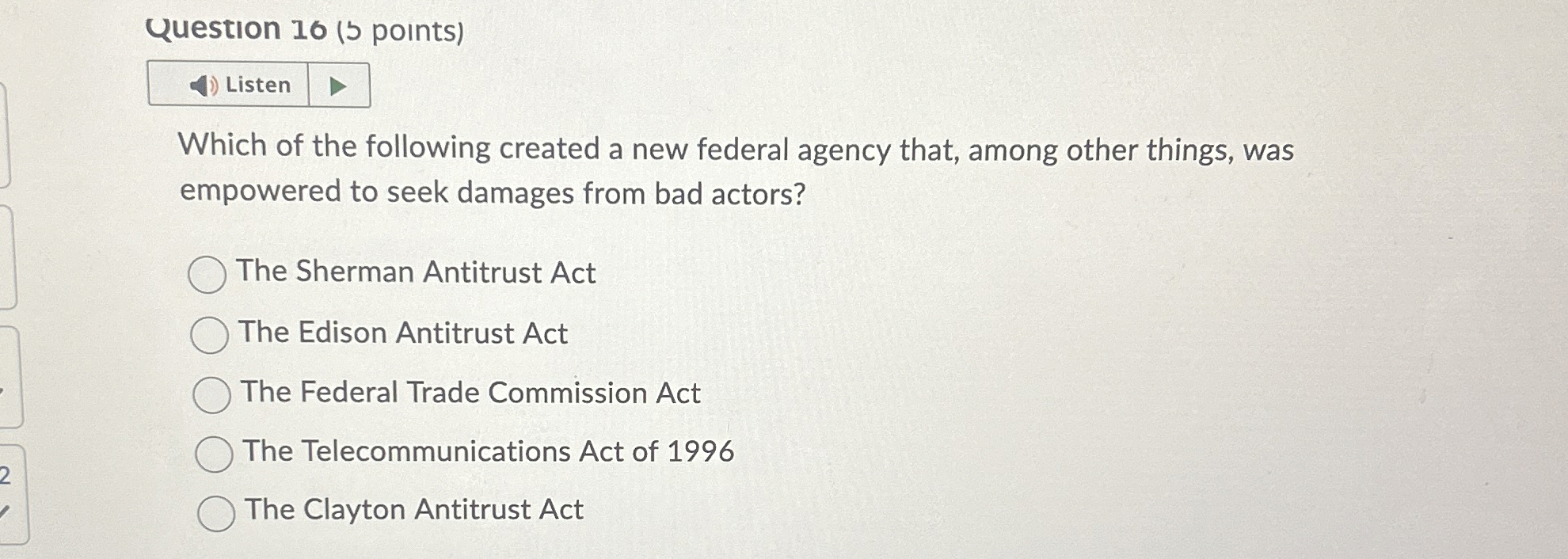 Solved Question 10 (b points)ListenWhich of the following | Chegg.com