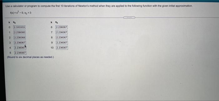 Solved Use a calculator or program to compute the first 10 | Chegg.com