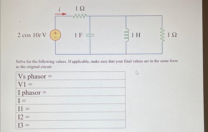 Solved Solve for the following values. If applicable, make | Chegg.com