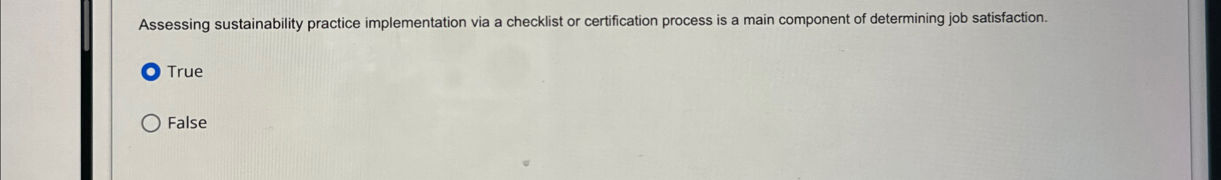 Solved Assessing sustainability practice implementation via | Chegg.com