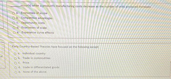 Solved 1 E Import-promotion strategy encourages a country's | Chegg.com