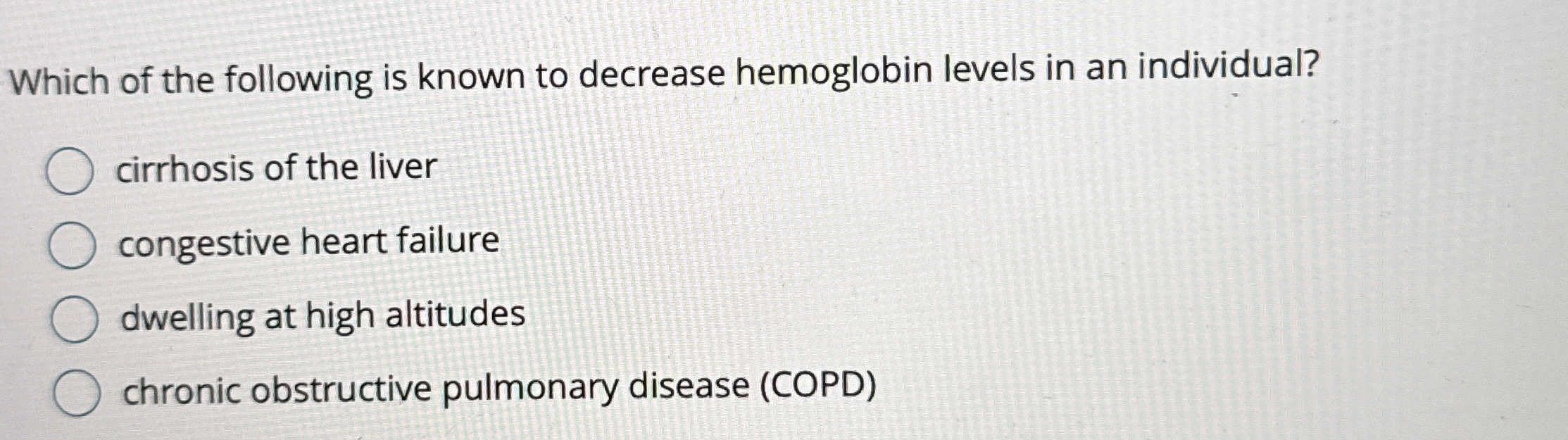 Solved Which of the following is known to decrease | Chegg.com