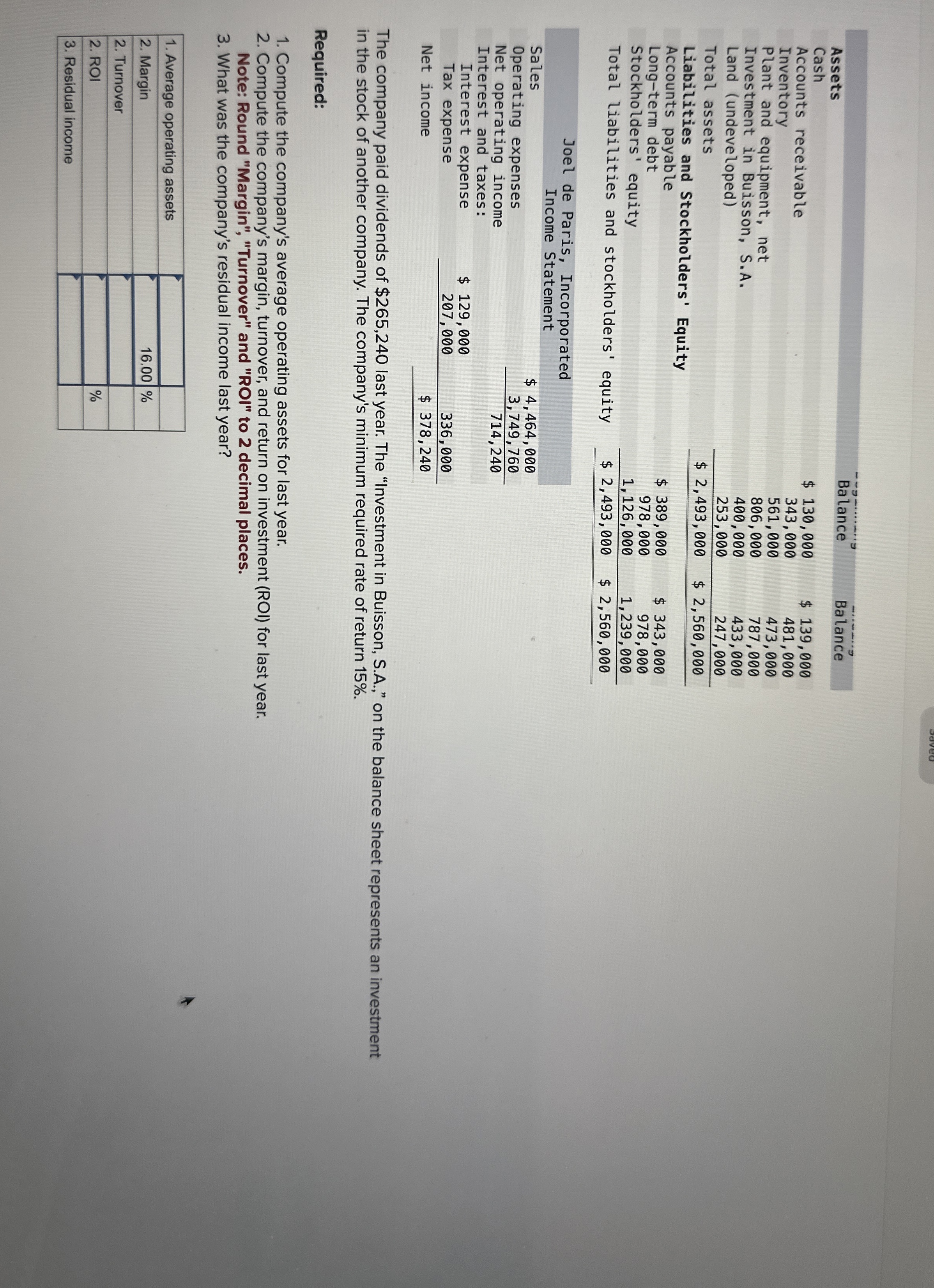 Solved The company paid dividends of $265,240 ﻿last year. | Chegg.com
