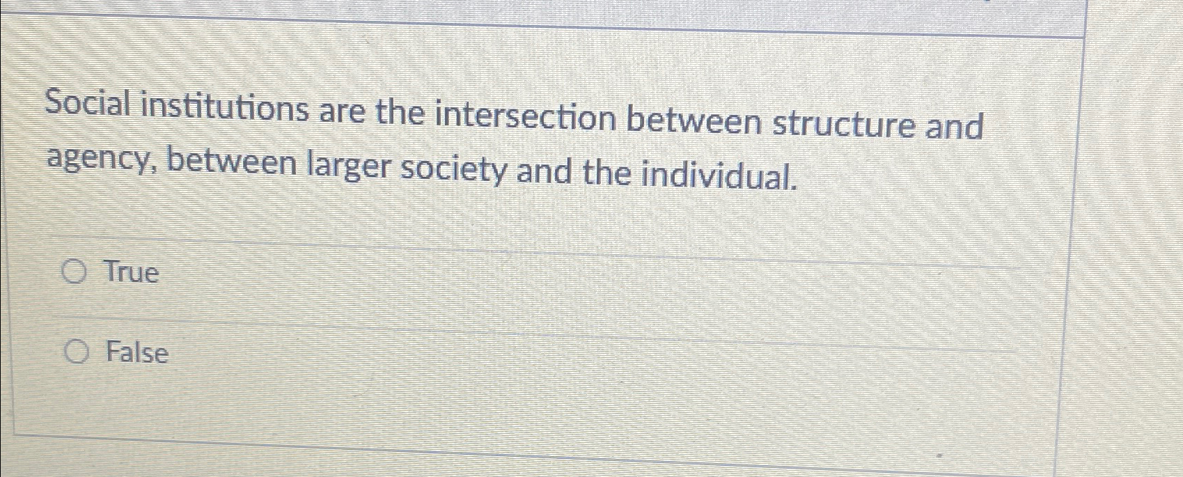 Solved Social institutions are the intersection between | Chegg.com