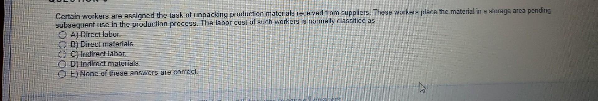 Solved Certain workers are assigned the task of unpacking | Chegg.com