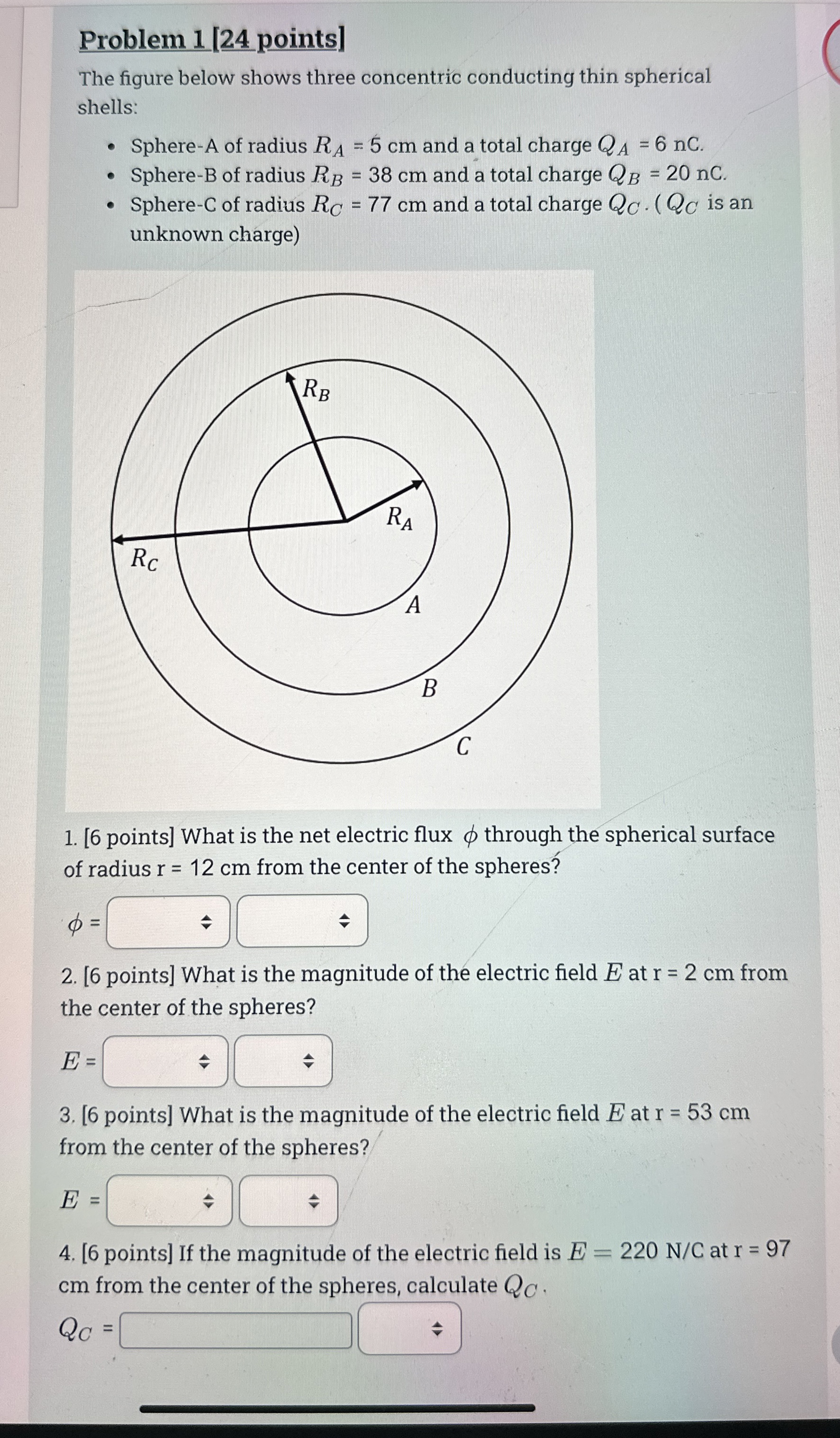 Solved Problem 1 [24 ﻿points]The figure below shows three | Chegg.com