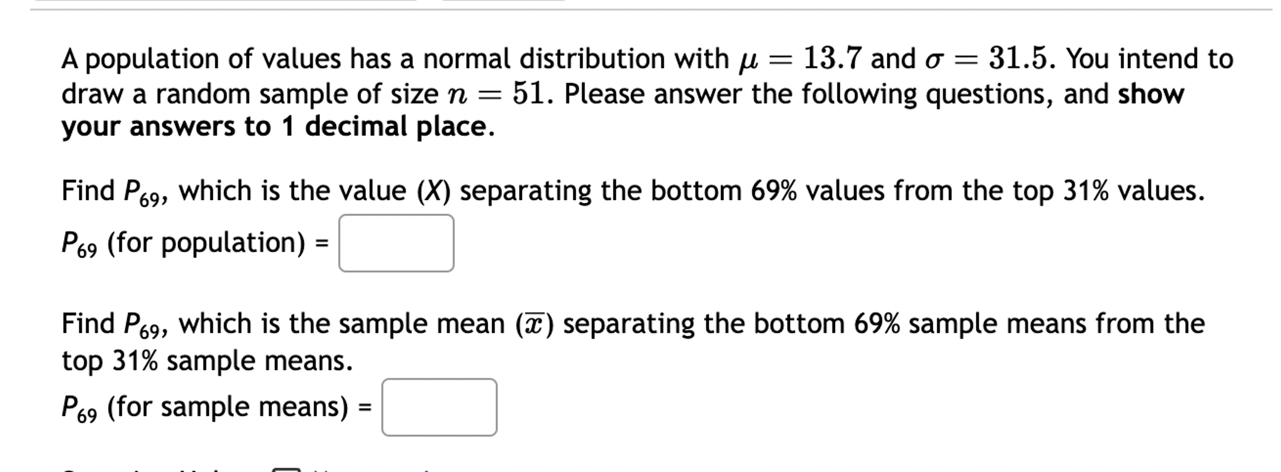 Solved A population of values has a normal distribution with | Chegg.com